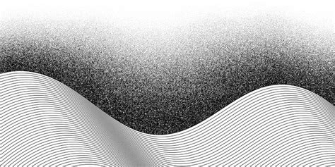 Dotwork Wave Pattern Background Black Noise Lines With Dots Dotted Vector Stock Image Image