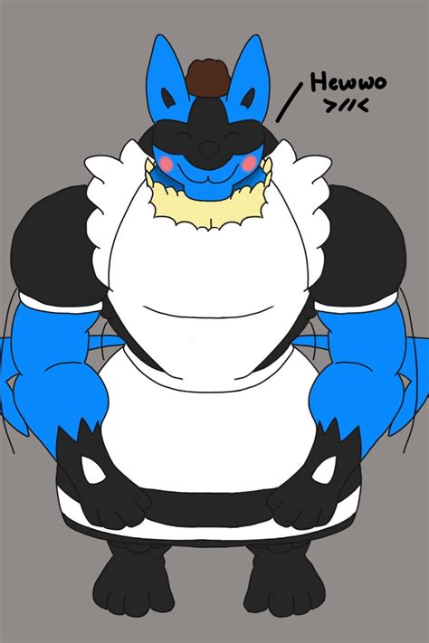 Cute Cario Maid Repost From My Drawing Tablet This Time R Lucario