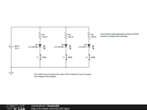 SimpleLED CircuitLab