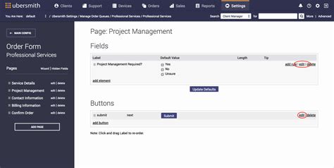 Managing Order Forms