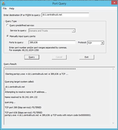 Ldap How Do I Connect To Active Directory Server Behind A Firewall Server Fault