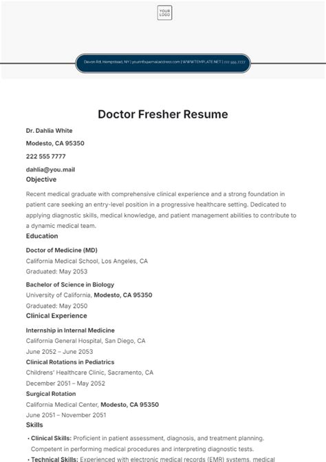 Free Btech Fresher Resume Template To Edit Online