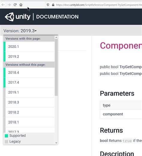 New Feature On Unity API Docs See Which Version An API Was Added In R Unity D