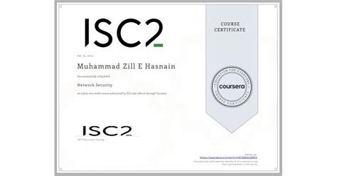 Hasnain Mughal On Linkedin Completion Certificate For Network Security
