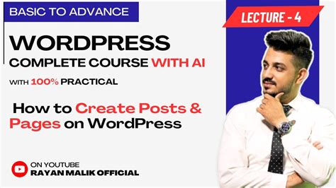 📝 How To Create Posts And Pages On Wordpress Lecture 4 Advanced