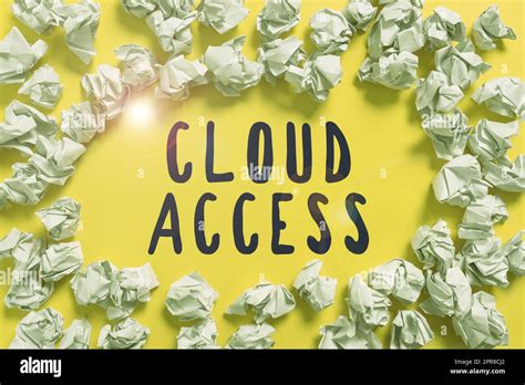 Hand Writing Sign Cloud Access Concept Meaning Software Tool Between The Organization And The