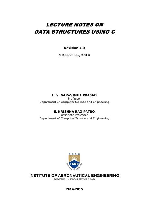 ds this is the notes of data structure prepared by gayathri v
