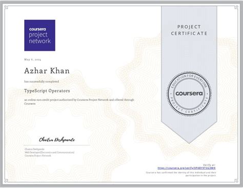 Azhar Khan On Linkedin Coursera Typescript Webdevelopment