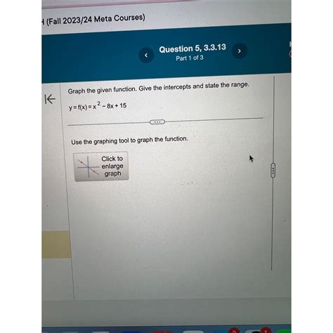 Solved † Fall 202324 ﻿meta Coursesquestion 5 3313part