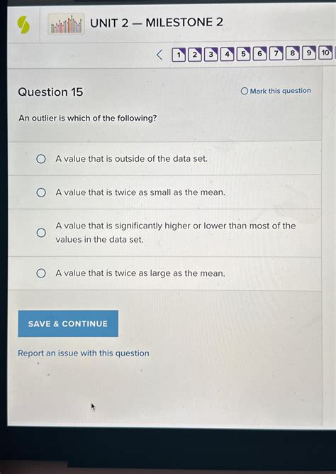 Solved UNIT 2 - MILESTONE 2\\n0\\nQuestion 15\\nMark this | Chegg.com