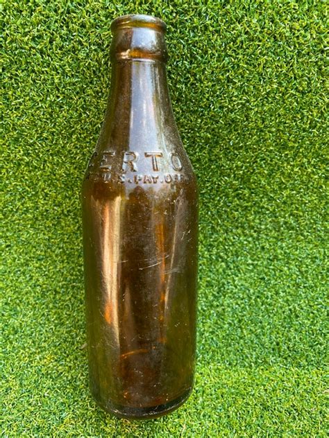 Vintage Amber Glass Certo Bottle Etsy