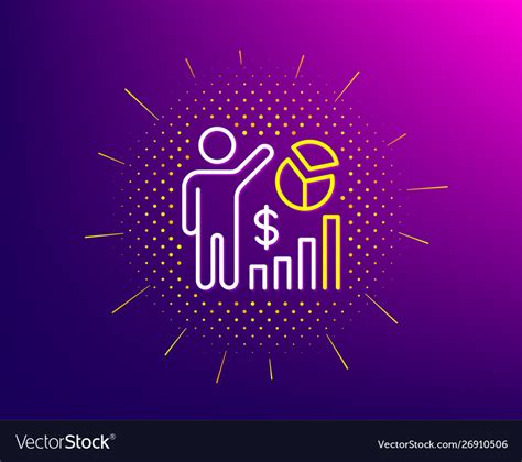 Seo Statistics Line Icon Search Engine Royalty Free Vector