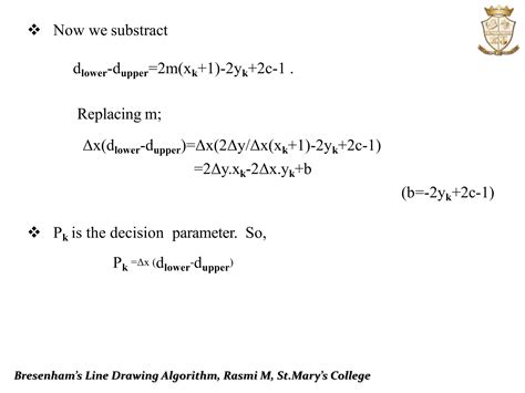 Bresenhams Line Drawing Algorithm Pptx