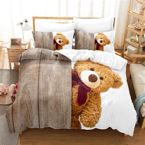 Teddy Bear Bedding Reversible At Tristan Wilkin Blog