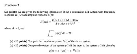 solved problem 3 20 points we are given the following