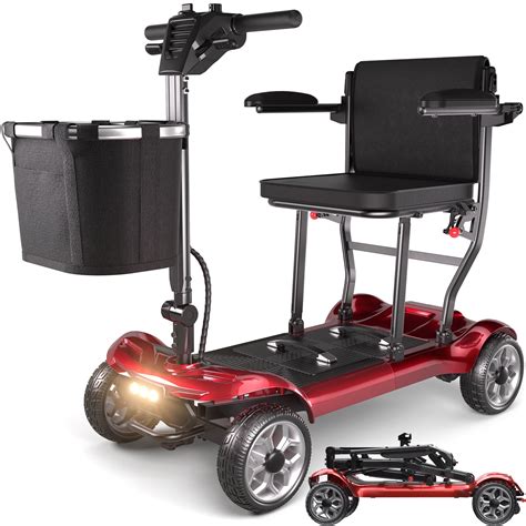 Sacvon Lightweight 4 Wheel Mobility Scooter For Seniors 43lbs Aluminum