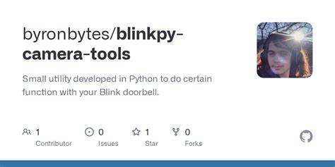 GitHub Byronbytes Blinkpy Camera Tools Small Utility Developed In Python To Do Certain