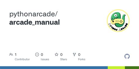 GitHub Pythonarcade Arcade Manual