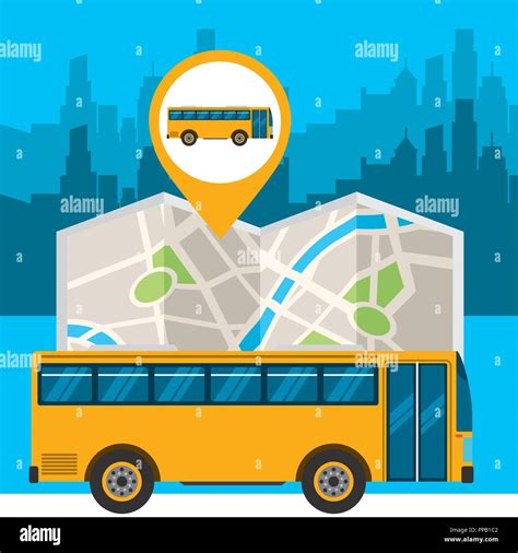 Gps Navigation Transportation Map Location Bus Vector Illustration Stock Vector Image And Art Alamy