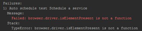 Javascript Protractor Looking For A Text To Show When I Click On An Object Stack Overflow