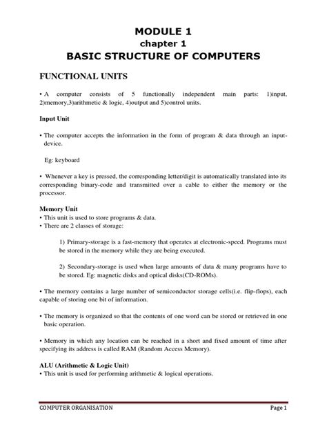 Module 1 Pdf Assembly Language Computer Data Storage