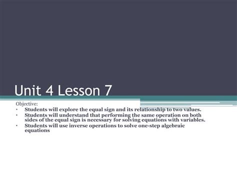 Unit 4 Lesson 7 Ppt