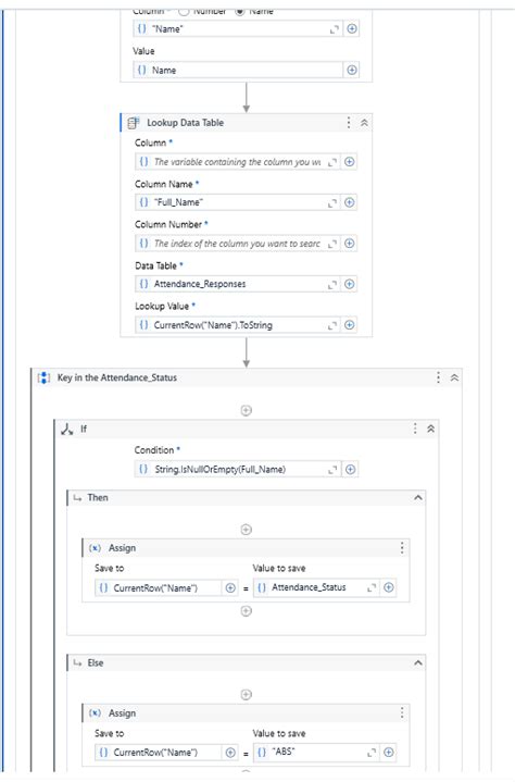 key in attendance status by read the data from 2 excel file using read