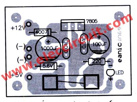 1A Voltage Regulator Circuit Using 78xx Series ElecCircuit Com