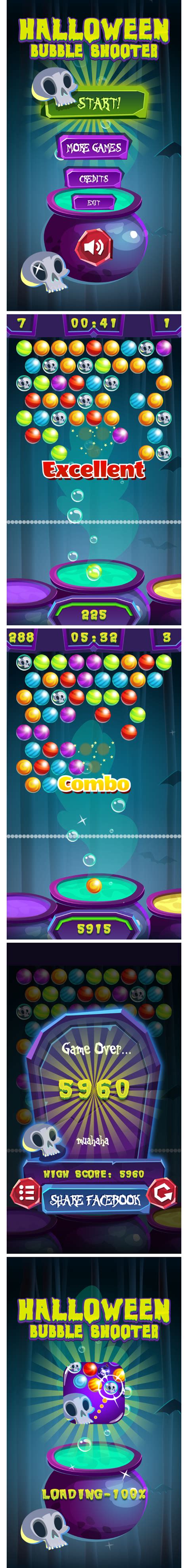 Halloween Bubble Shooter Html5 Game Mobile Versionadmob Construct 3 Construct 2 Capx