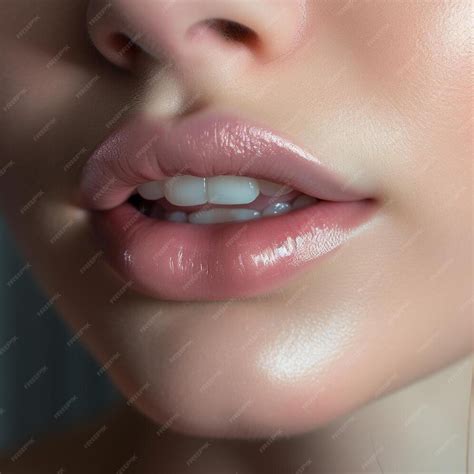 A Woman With A Big Smile That Says Lips Premium Ai Generated Image