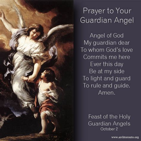 Prayer For The Feast Day Of The Holy Guardian Angels Prayers