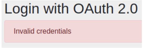 Oauth2 Invalid Credentials 에러
