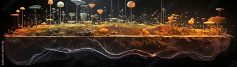 Educational Diagram Of The Spongy Mesophyll Cell Arrangement Showing Their Location Beneath The