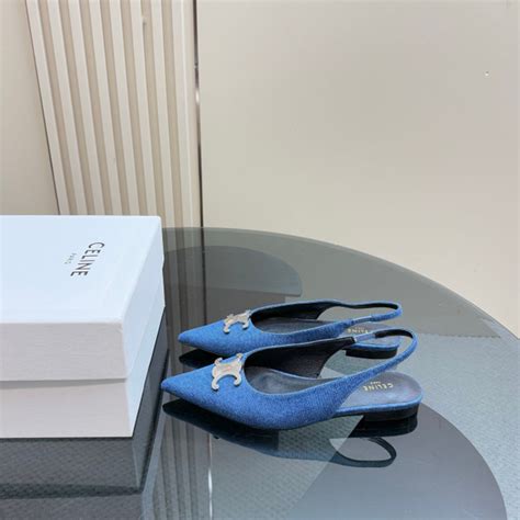 Туфли Женский Celine Овчина размер 39 Без каблука 4 слингбэки Без застёжки Заострённый нос