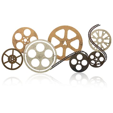 Moxweyeni Metal Movie Reel Wall Art Abstract Antique Movie Theater