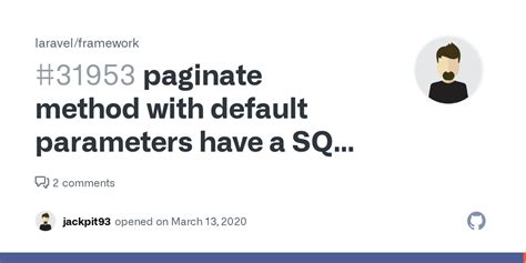 paginate method with default parameters have a sql syntax error · issue