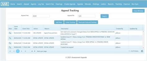 Assessment Appeal System Screenshots Information Technology Department