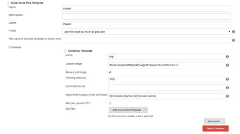 Declarative Jenkins Pipeline Use Existing Kubernetes Pod Template