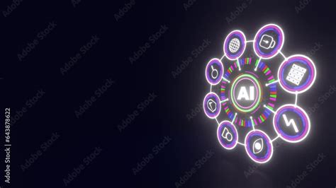 3d render animation of artificial intelligence and automated machine