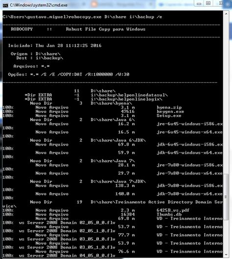 Infofaq Perguntas Frequentes Em Infraestrutura De Ti Robocopy