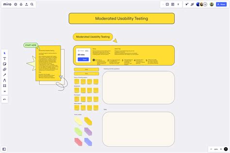 Free Moderated Usability Testing Template Miro 2025