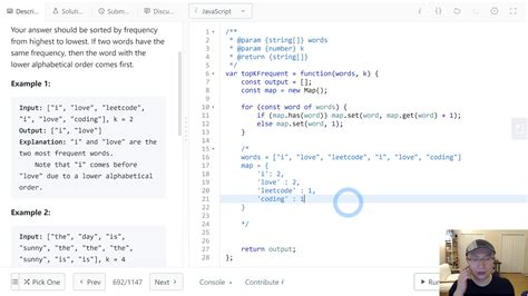 Requested Question 692top K Frequent Words Korean Version Youtube