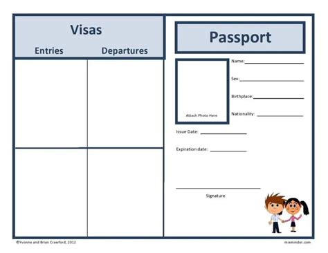 Passport Templates Word Excel Samples