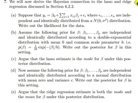 Solved We Will Now Derive The Bayesian Connection To The