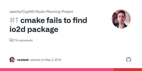 Cmake Fails To Find Io D Package Issue Udacity CppND Route Planning Project GitHub