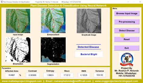 Plant Disease Detection Using Neural Network Matlab Project Source Code ~ Engineering Projects
