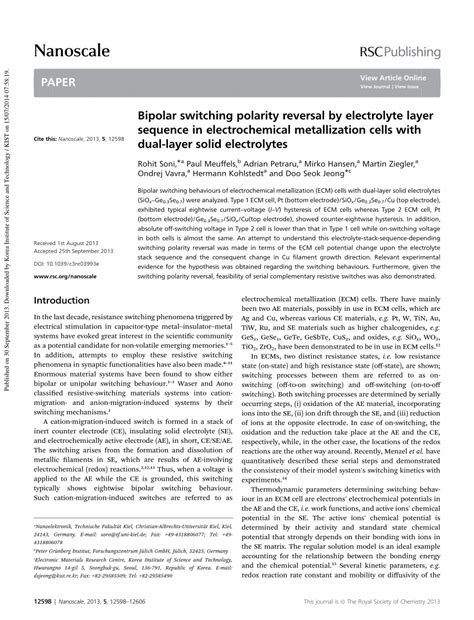Pdf Bipolar Switching Polarity Reversal By Electrolyte Layer Sequence