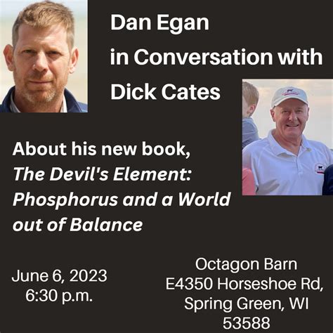 Dan Egan In Conversation With Dick Cates Sauk County