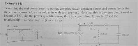 solved example 14 determine the real power reactive power