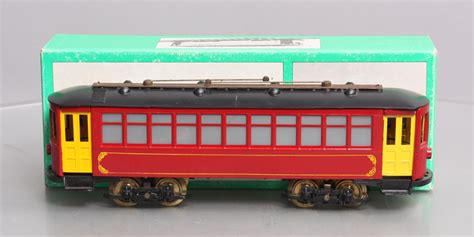 Bowser 551 50125 O Gauge Brass And Cast Red Brill Trolley Car Vgbox